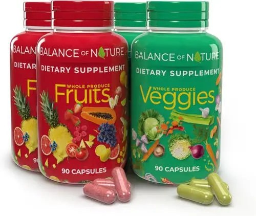 BALANCE OF NATURE Whole Fruit And Vegetable Blend Dietary Supplement Capsules Two Pack - None