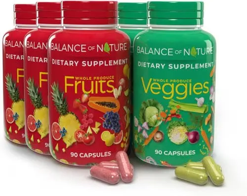 BALANCE OF NATURE Whole Fruit And Vegetable Blend Dietary Supplement Capsules Three Pack - None