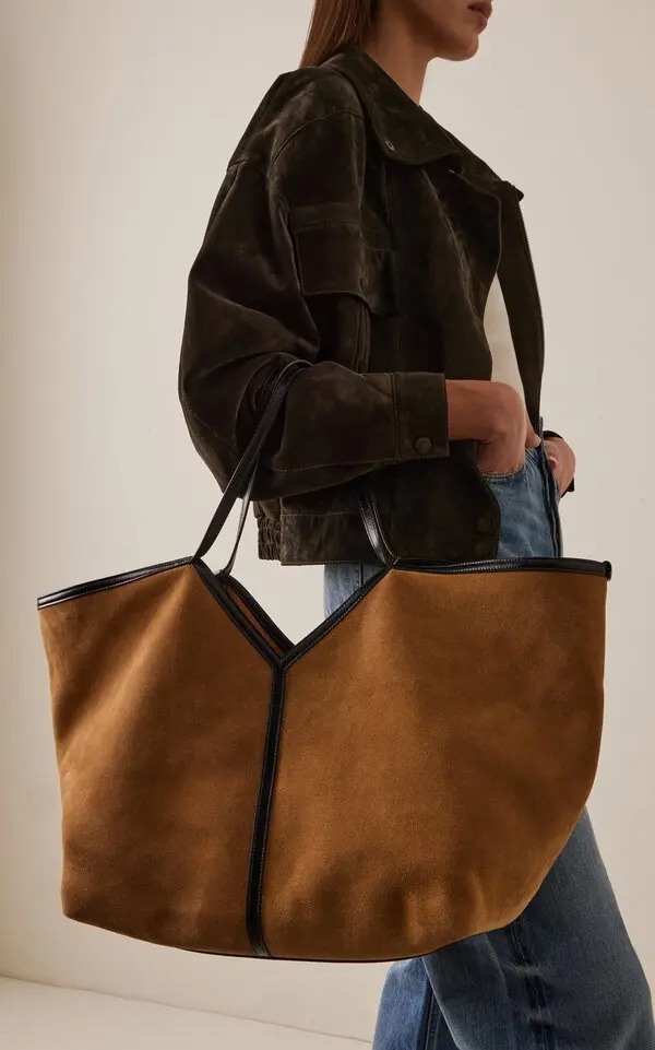 Saint Laurent Y Suede Tote Bag