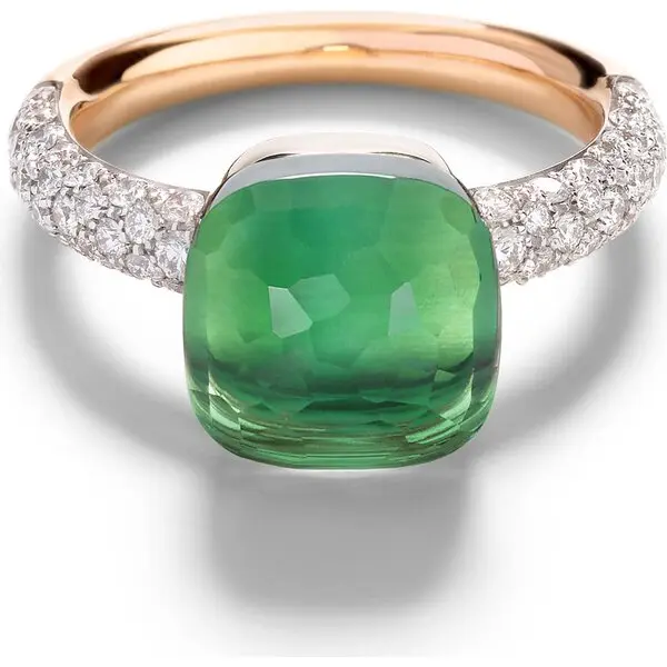 Pomellato 18k Gold Nudo Ring - Prasiolite/green Agate