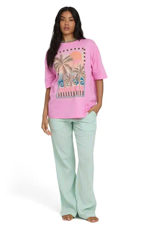 BILLABONG Striped Cotton Gauze Pants