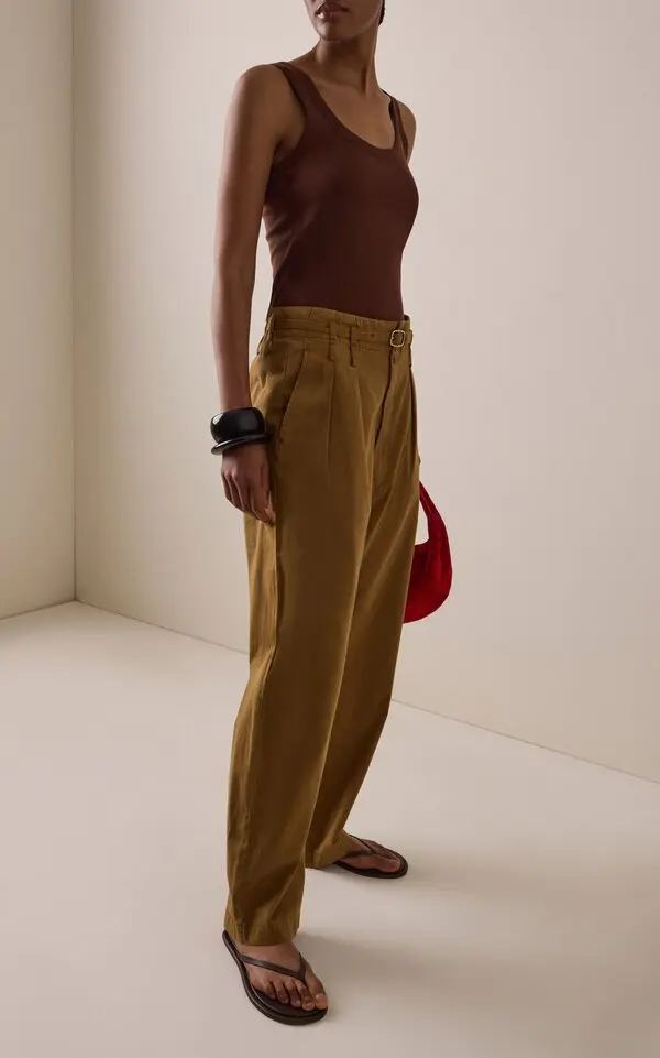 Roucha Keaton High-rise Straight-leg Pants