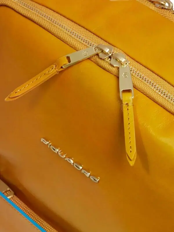 PIQUADRO Logo-plaque Backpack - Yellow