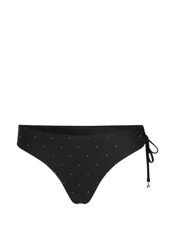 Karl Lagerfeld Rhinestone-embellished Bikini Bottom - Black
