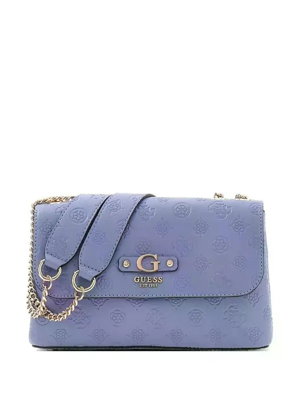 Guess Dita Embossed Shoulder Bag - Blue