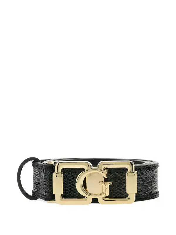 Guess Karnilla 4g Logo-buckle Belt - Black