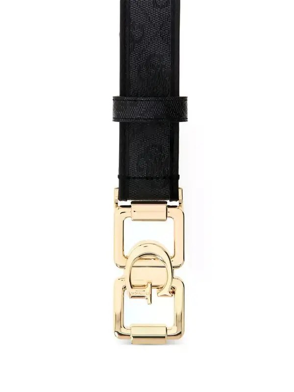 Guess Karnilla 4g Logo-buckle Belt - Black