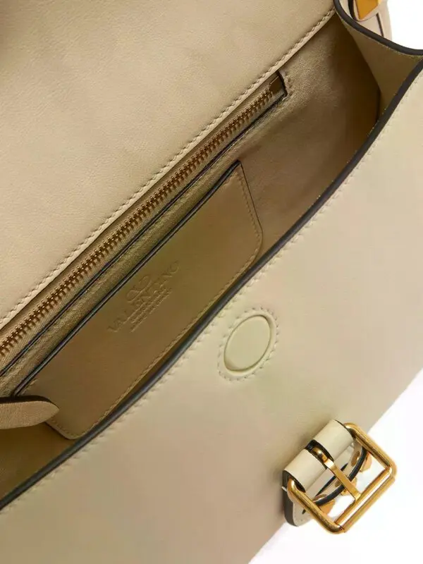 Valentino Garavani Flaneuse Leather Shoulder Bag - Neutrals