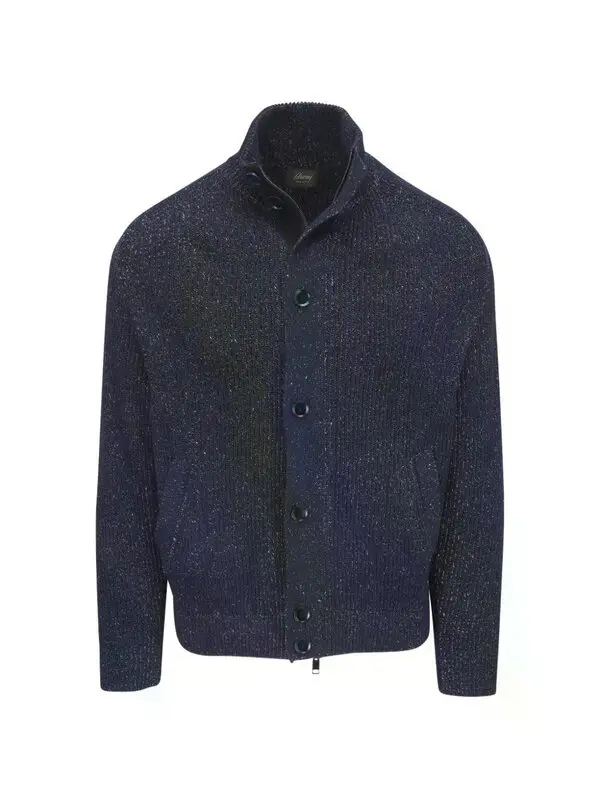 Brioni Ribbed-knit Cardigan