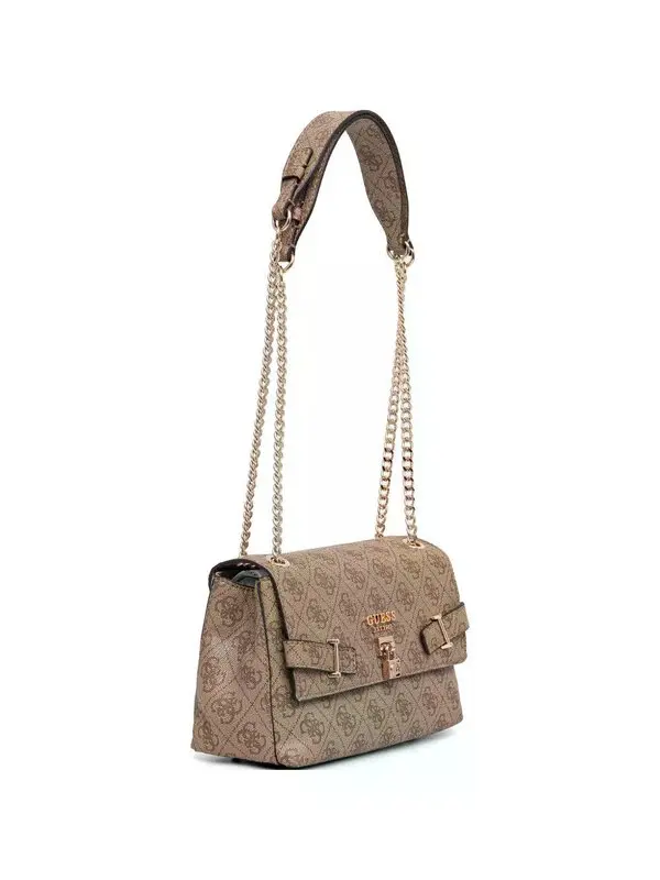 Guess Monogram-pattern Shoulder Bag - Brown