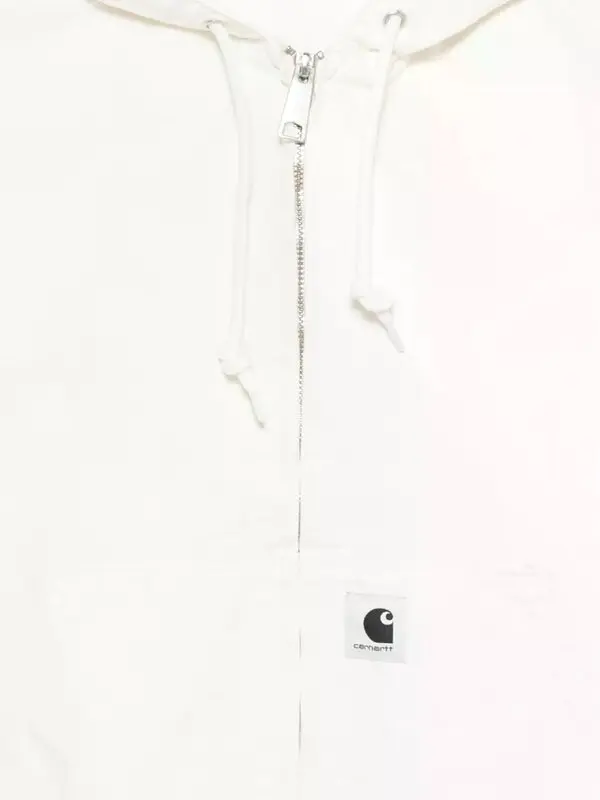 Carhartt Work In Progress Logo-patch Hooded Jacket - White