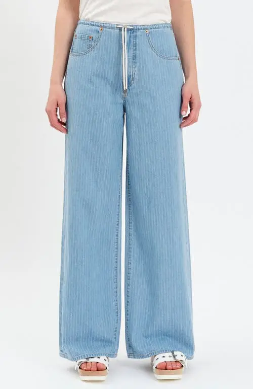 DAZE Madison Stripe Wide Leg Jeans