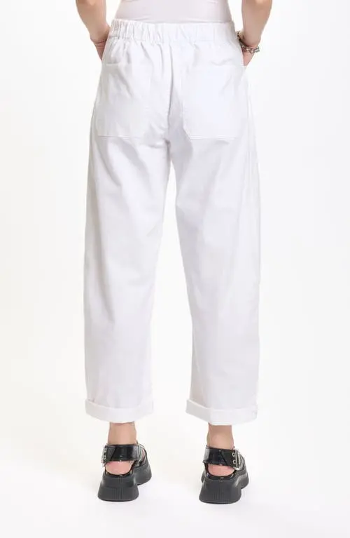 DAZE Embroidered Cuffed Drawstring Pants