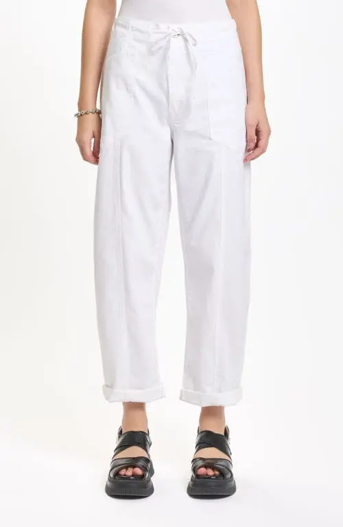 DAZE Embroidered Cuffed Drawstring Pants