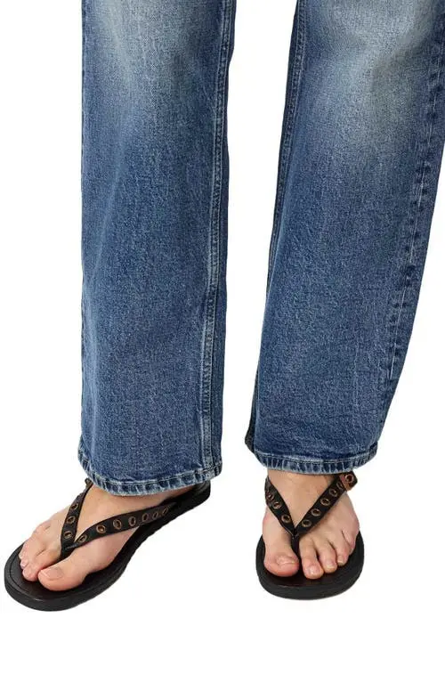 ALLSAINTS Sydney Eyelet Flip Flop - Black