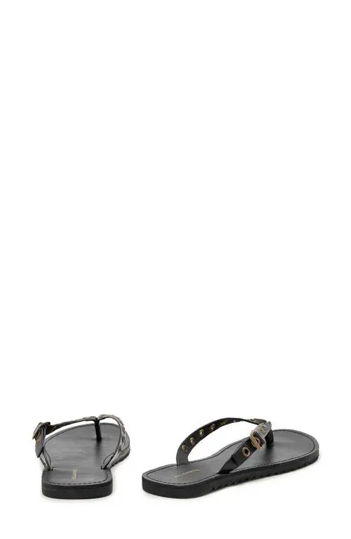 ALLSAINTS Sydney Eyelet Flip Flop - Black