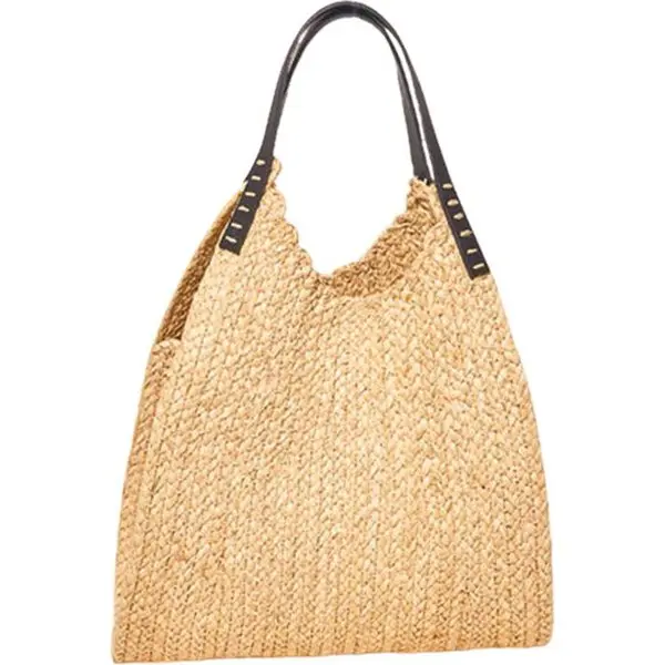 INDEGO AFRICA Embe Braided Raffia Tote - Natural Raffia Fibers