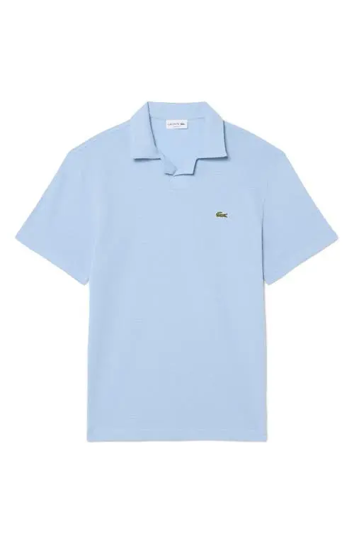 Lacoste Johnny Collar Cotton & Linen Piqué Polo - Chambray