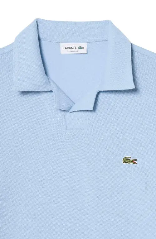 Lacoste Johnny Collar Cotton & Linen Piqué Polo - Chambray