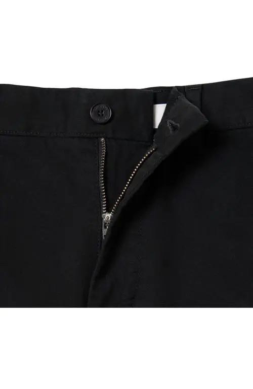 Lacoste Flat Front Cotton Stretch Twill Chinos - Black