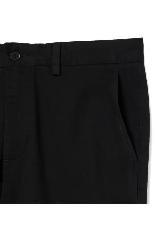 Lacoste Flat Front Cotton Stretch Twill Chinos - Black