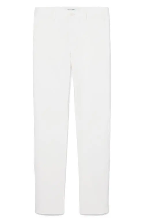 Lacoste Flat Front Cotton Stretch Twill Chinos - Flour