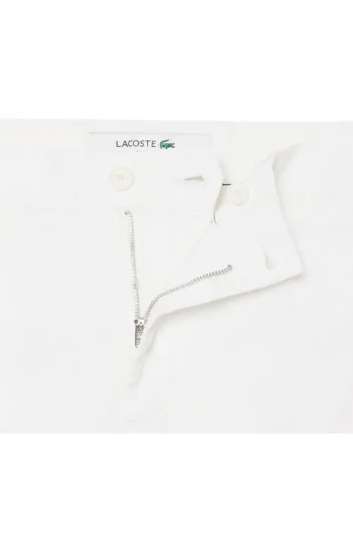 Lacoste Flat Front Cotton Stretch Twill Chinos - Flour