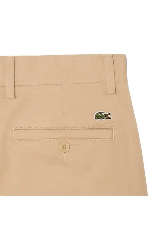 Lacoste Flat Front Cotton Stretch Twill Chinos - Viennese