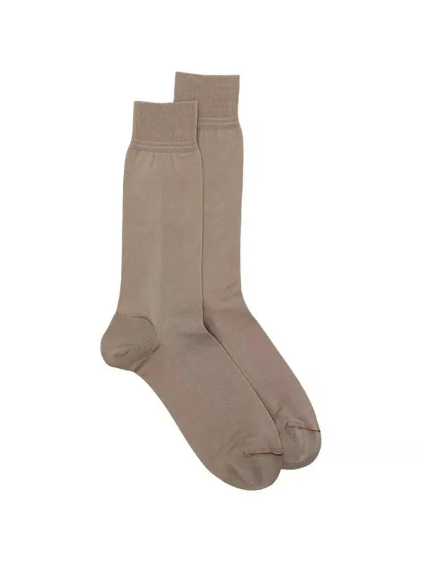 Zegna Tonal-stitching Socks - Neutrals