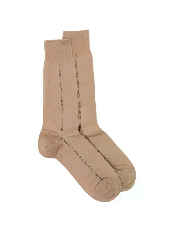 Zegna Tonal-stitching Socks - Neutrals