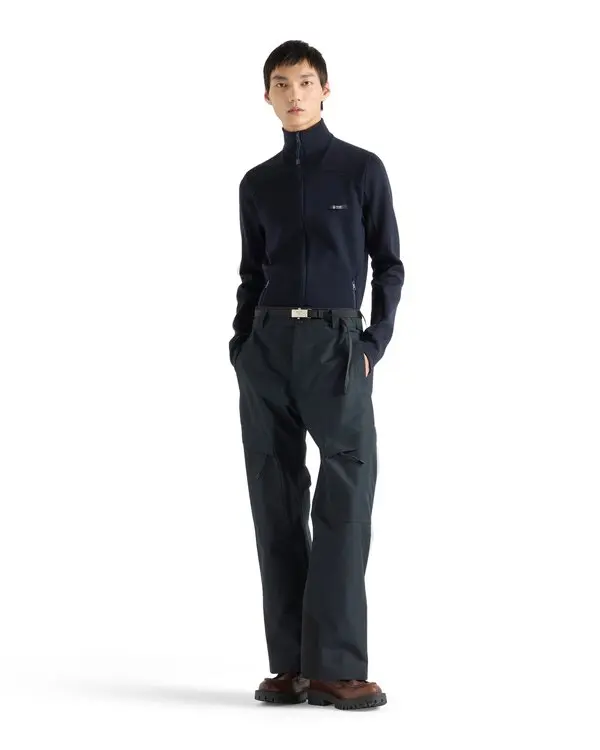 Prada Cashmere Cardigan With Zip Closure