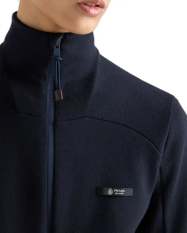 Prada Cashmere Cardigan With Zip Closure