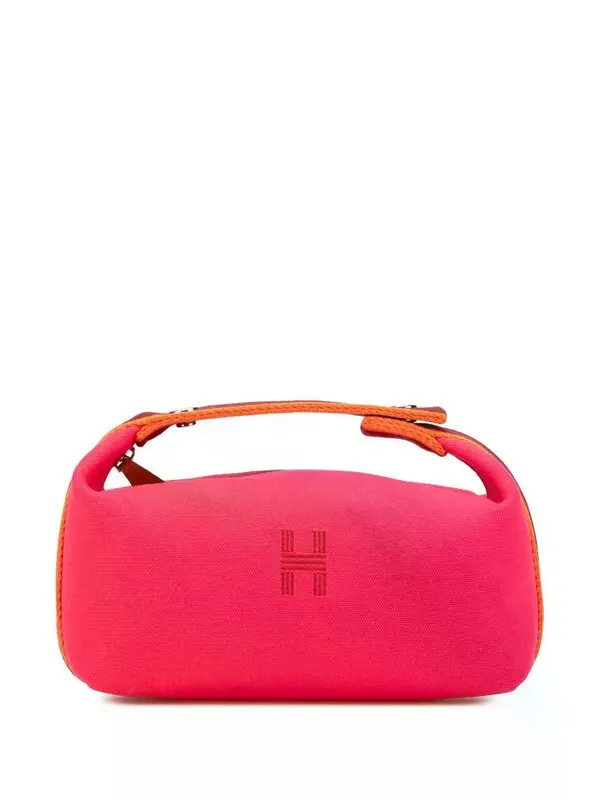 Hermès 2020-2024 Small Toile Bride A Brac Vanity Bag - Pink