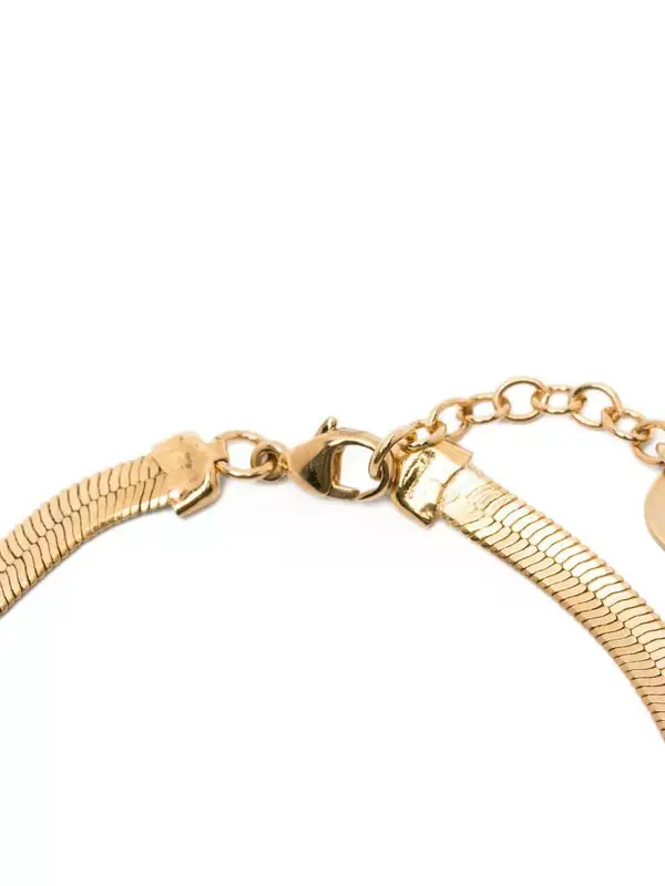 Saint Laurent Herringbone-chain Bracelet - Gold
