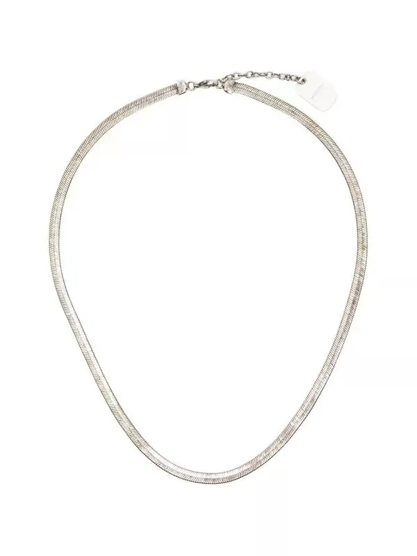 Saint Laurent Herringbone Chain Necklace - Silver
