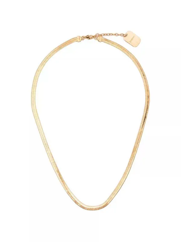 Saint Laurent Herringbone Chain Necklace - Gold