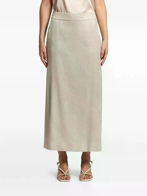 Peserico Herringbone Weave Midi Skirt