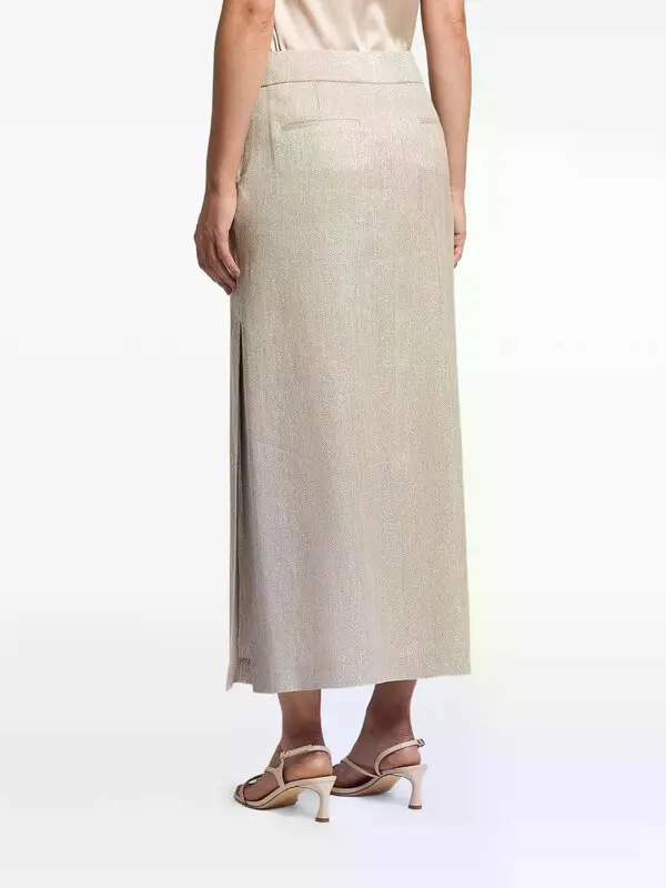 Peserico Herringbone Weave Midi Skirt