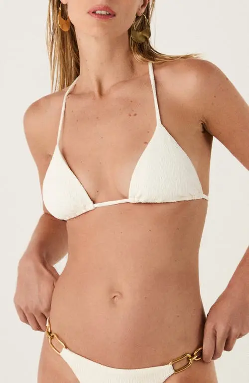 VIX PAULA HERMANNY Jo T-back Triangle Bikini Top - White