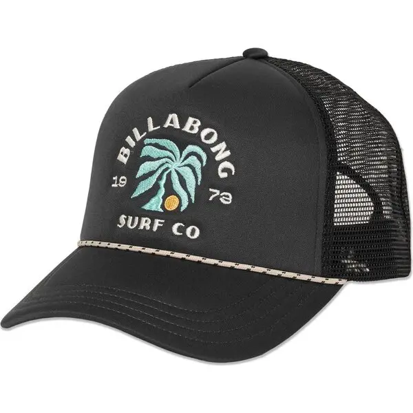 BILLABONG Embroidered Trucker Hat - Off Black