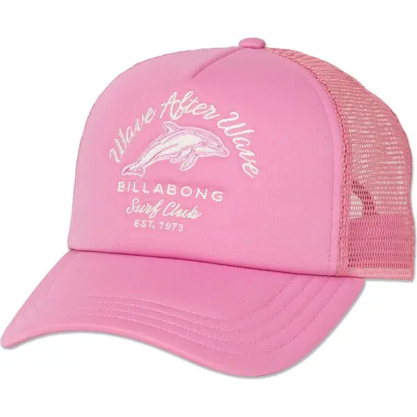BILLABONG Embroidered Trucker Hat - Party Pink