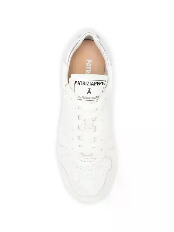 Patrizia Pepe Leather Perforated Sneakers