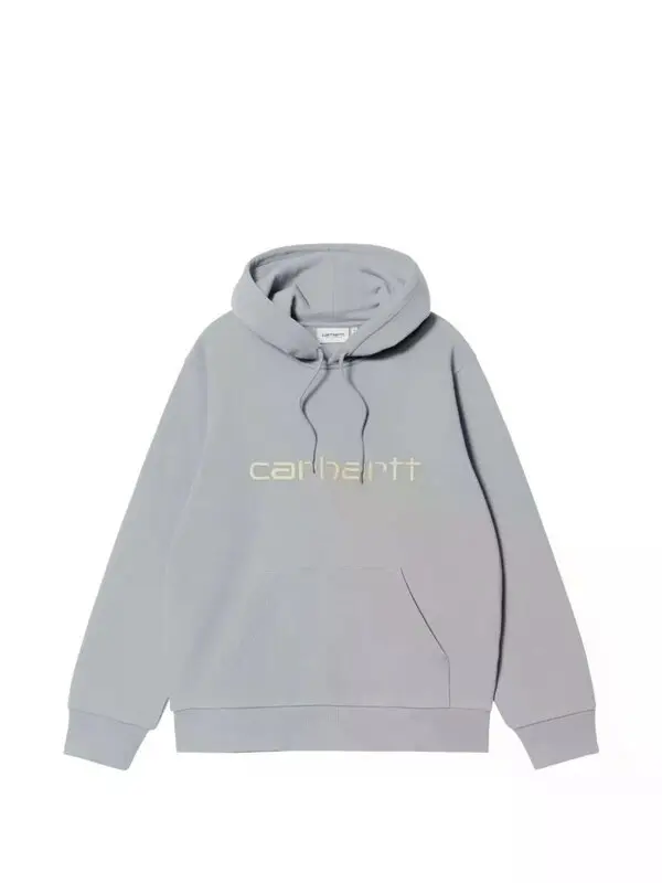 Carhartt Work In Progress Logo-embroidered Hoodie - Grey
