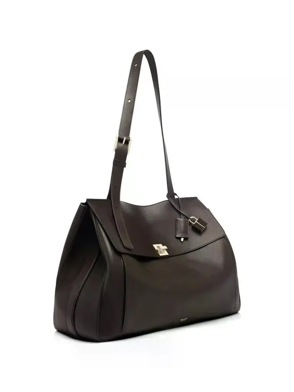 TOM FORD Leather Tote Bag With Padlock Detail