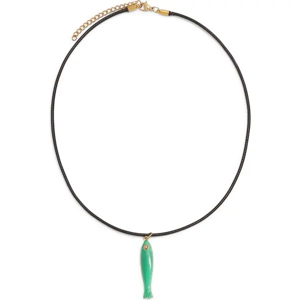 PETIT MOMENTS Netta Fish Pendant Necklace - Green