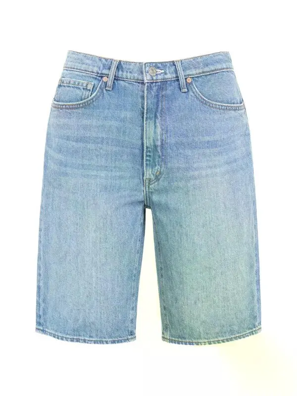 MOTHER The Undercover Denim Shorts - Blue