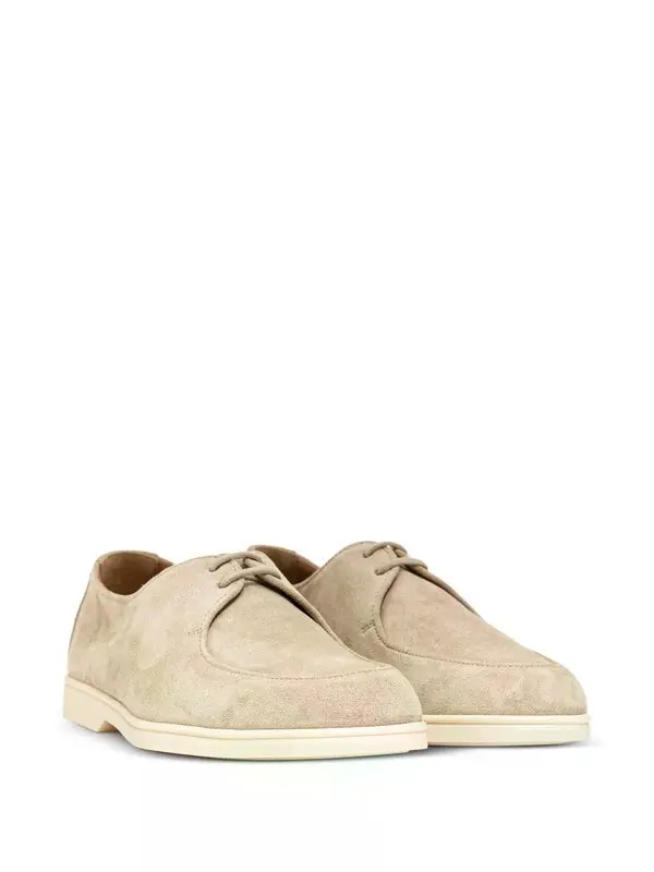 DOUCAL'S Suede Lace-up Derby Shoes - Neutrals