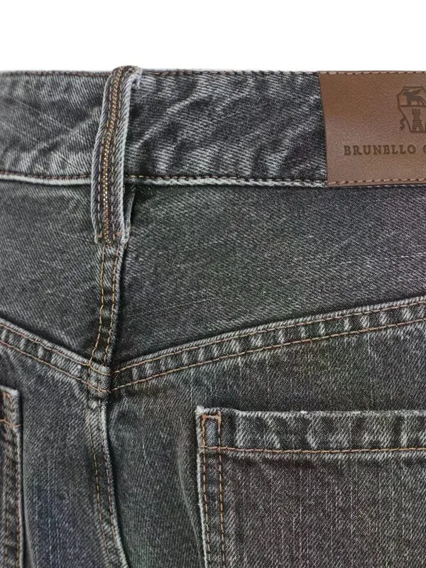 Brunello Cucinelli Monili-chain Washed Jeans