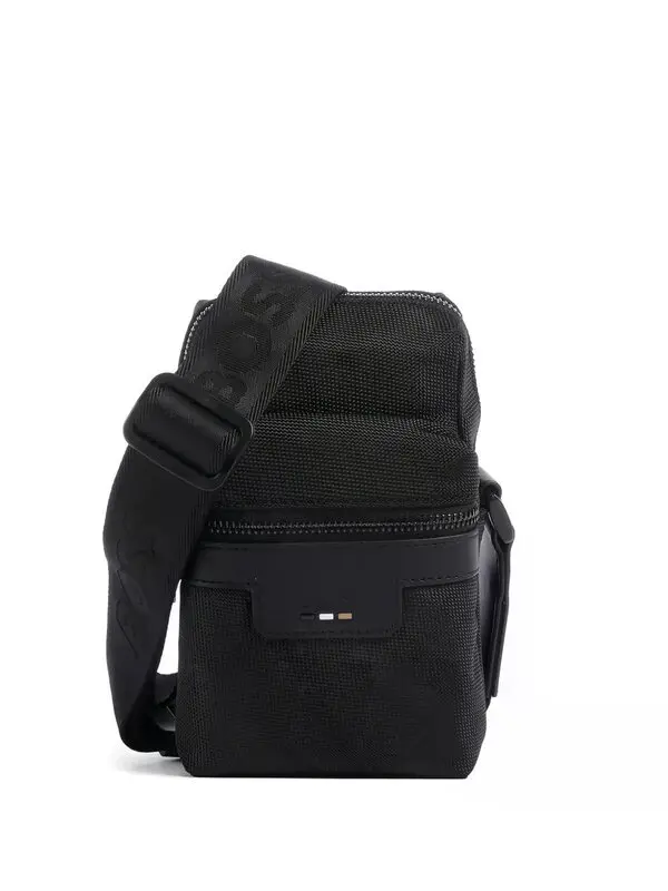 BOSS Logo-plaque Messenger Bag - Black