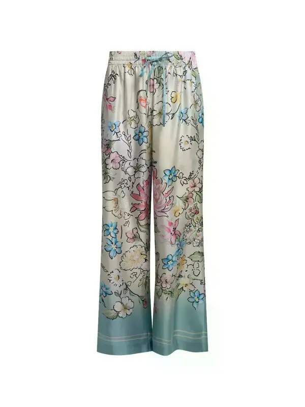 Elie Saab Floral-print Palazzo Pants - Neutrals
